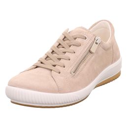 Legero Damen Sneaker "TANARO 5.0", Gr. 43tasso (beige), Veloursleder, unifarben, Schuhe, Komfortschuh, Freizeitschuh, Schnürschuh mit Reißverschluss