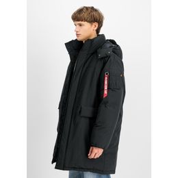 Parka Alpha Industries "Puffer Parka", Herren, Gr. L, schwarz, Web, Obermaterial: 60% Baumwolle, 40% Nylon, unifarben, regular fit normal, Jacken