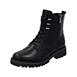 Schnürstiefelette Remonte "Remonte Stiefelette Glattleder", Damen, Gr. 37, schwarz, schwarz, Glattleder, Schuhe