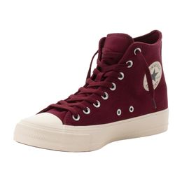 Sneaker Converse "CHUCK TAYLOR ALL STAR DURABLE", Gr. 41, rot (deep bordeaux, natural ivory), Textil, Schuhe
