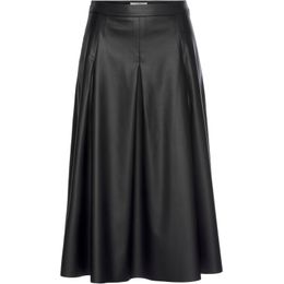 Lascana Damen Lederimitatrock, schwarz, Gr&ouml;&szlig;e 44