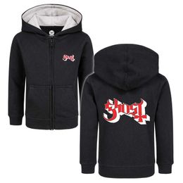GHOST Metal-Kids - Logo Kinder-Kapuzenjacke schwarz in 140 557.39.8.37.140