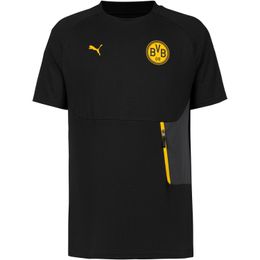 Puma Borussia Dortmund T-Shirt Herren - schwarz - Gr. L - Polyester/Baumwolle