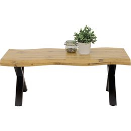 Couchtisch Hela "GERD", braun (wildeiche, schwarz, schwarz, wildeiche), Wildeiche/Schwarz, Tische, Baumkantenoptik, Breite 110 cm