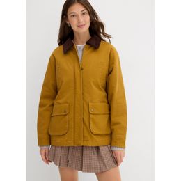 bonprix Oversize Parka, braun, Gr.42, Oversize gef&uuml;tterter Parka mit Cordkragen und Taschen, 98% Baumwolle