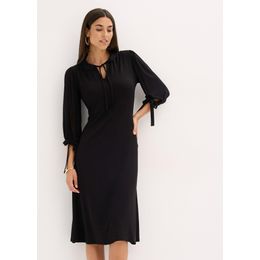 bonprix Jerseykleid aus Viskose-mix, schwarz, Viskose