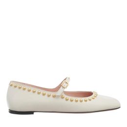 Bally Ballerinas - Belkys-Round Stu - Gr. 36 (EU) - in Wei&szlig; - f&uuml;r Damen