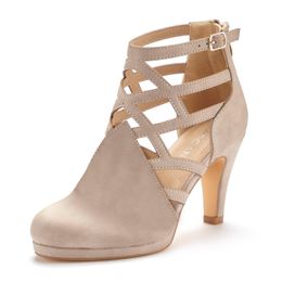 Lascana Damen Stiefelette, beige, Gr&ouml;&szlig;e 37