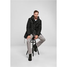 Wintermantel Brandit "Brandit Herren Marsh Lake Parka", Herren, Gr. L, schwarz, 80% Polyester, 20% Baumwolle, Mäntel