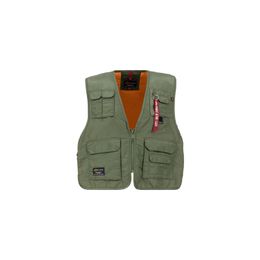Blouson Alpha Industries "Utility Vest", Herren, Gr. S/M, gr&uuml;n (sage, gr&uuml;n), Obermaterial: 100% Nylon; Futter: 100% Polyester, Jacken Blouson