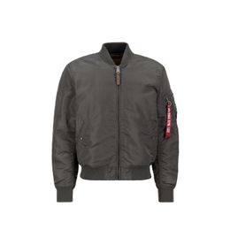 Bomberjacke Alpha Industries "MA-1 VF Vintage Fit 59", Herren, Gr. S, grau (rep.grau), Obermaterial: 100% Nylon, Futter: 100% Nylon, Füllung: 100% Polyester, Jacken