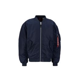 Bomberjacke Alpha Industries "MA-1 CS", Herren, Gr. L, blau (ultra navy), Obermaterial: 100% Nylon, Futter: 100% Nylon, Füllung: 100% Polyester, Jacken