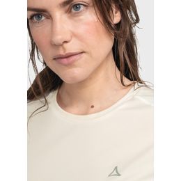 Sch&ouml;ffel Funktionsshirt SCH&Ouml;FFEL "CIRC T Shirt Tauron L", Damen, Gr. 36, beige (9040, natur), Oberstoff: 100% Polyester, Rundhals, Shirts Funktionsshirt