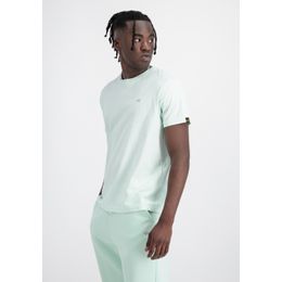 T-Shirt Alpha Industries "Unisex EMB T-Shirt", Herren, Gr. S, gr&uuml;n (mint), Obermaterial: 100% Baumwolle, Shirts T-Shirt