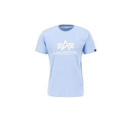 T-Shirt Alpha Industries "Basic T-Shirt BL", Herren, Gr. M, blau (light blau), Obermaterial: 100% Baumwolle, Shirts