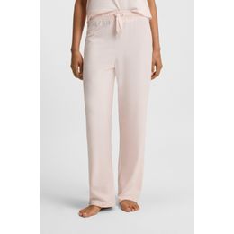 Pyjamahose BOSS "CI Pants", Damen, Gr. XS, N-Gr, rosa (light, pastel pink 680), Jersey, Obermaterial: 95% Baumwolle, 5% Elasthan, ausgestellt lang, Hosen Pyjamahose, mit BOSS Logoschriftzug