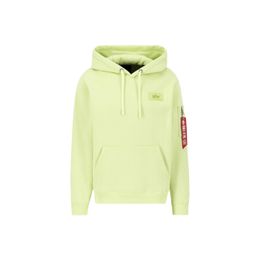 Hoodie Alpha Industries "Backprint Hoodie ", Herren, Gr. M, grün (arctic lime), Obermaterial: 80% Baumwolle, 20% Polyester, regular fit, Sweatshirts Hoodie
