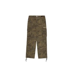 Cargohose Alpha Industries "Jet Pant Camo", Damen, Gr. 38, Normalgr&ouml;&szlig;en, gr&uuml;n (olive camo), Obermaterial: 100% Baumwolle; Futter: 100% Baumwolle, Hosen Cargohose