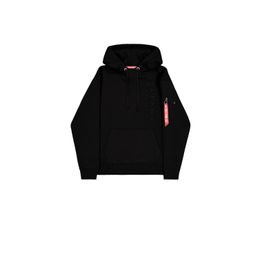 Hoodie Alpha Industries "Embroidery Hoodie", Herren, Gr. L, schwarz, Obermaterial: 80% Baumwolle, 20% Polyester, regular fit, Sweatshirts Hoodie