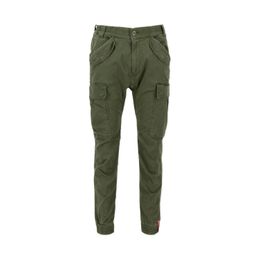Cargohose Alpha Industries "Airman Pant", Herren, Gr. 29, Normalgr&ouml;&szlig;en, gr&uuml;n (schwarz olive), Obermaterial: 98% Baumwolle, 2% Elastan; Futter: 100% Baumwolle, Hosen Cargohose