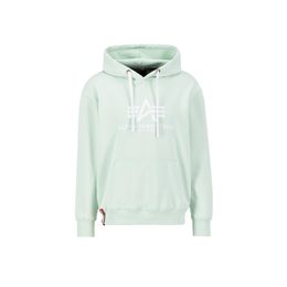 Hoodie Alpha Industries "Basic Hoodie BL", Herren, Gr. XXS, grün (mint), Obermaterial: 80% Baumwolle, 20% Polyester, regular fit, Sweatshirts