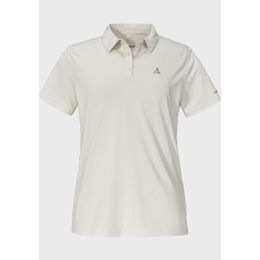 Sch&ouml;ffel Poloshirt SCH&Ouml;FFEL "CIRC Polo Shirt Tauron L", Damen, Gr. 36, beige (9040, natur), Oberstoff: 100% Polyester, V-Ausschnitt, Shirts