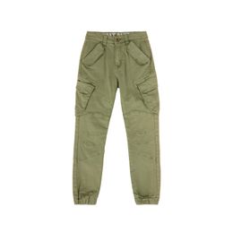 Cargohose Alpha Industries "Combat Pant K", Jungen, Gr. 12, Normalgrößen, grün (olive), Obermaterial: 98% Baumwolle, 2% Elastan, Hosen