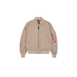 Bomberjacke Alpha Industries "MA-1 TT Light", Herren, Gr. L, beige (vintage sand), Obermaterial: 100% Nylon, Futter: 100% Nylon, Jacken Bomberjacke