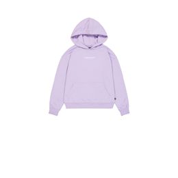 Hoodie Alpha Industries "Studio Edition Backprint Hoodie W", Damen, Gr. L, lila (pale violet), Obermaterial: 80% Baumwolle, 20% Polyester, loose fit, Sweatshirts