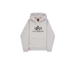 Hoodie Alpha Industries "Basic Hoodie BL", Herren, Gr. XXL, grau (grau heather), Obermaterial: 80% Baumwolle, 20% Polyester, regular fit, Sweatshirts Hoodie