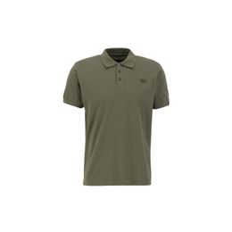 Poloshirt Alpha Industries "X-Fit Polo", Herren, Gr. M, grün (dunkelgrün), Obermaterial: 95% Baumwolle, 5% Elastan, Shirts