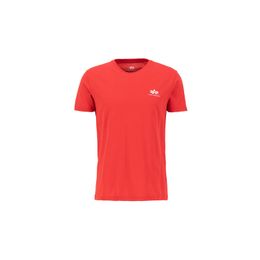 T-Shirt Alpha Industries "Backprint T-Shirt", Herren, Gr. L, rot, Obermaterial: 100% Baumwolle, Shirts