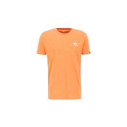 T-Shirt Alpha Industries "Basic T-Shirt SL", Herren, Gr. XL, orange (tangerine), Obermaterial: 100% Baumwolle, Shirts T-Shirt