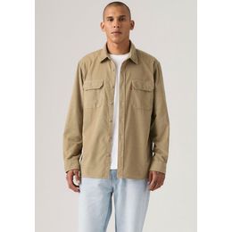 Levi's Langarmhemd LEVI'S "JACKSON WORKER", Herren, Gr. L, N-Gr, true chino, Cord, Obermaterial: 100% Baumwolle, relaxed fit, Hemden