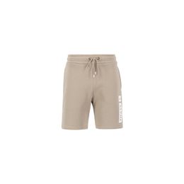 Shorts Alpha Industries "Alpha Puff Print Short", Herren, Gr. M, Normalgrößen, beige (vintage sand), Obermaterial: 80% Baumwolle, 20% Polyester, Hosen Shorts