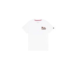 T-Shirt Alpha Industries "Naval Backprint T-Shirt", Herren, Gr. M, wei&szlig;, Obermaterial: 100% Baumwolle, Shirts T-Shirt