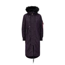 Winterjacke Alpha Industries "Long Fishtail W", Damen, Gr. XS, lila (plum), Obermaterial: 100% Nylon; Futter: 100% Nylon; Füllung: 100% Polyester, Jacken Winterjacke
