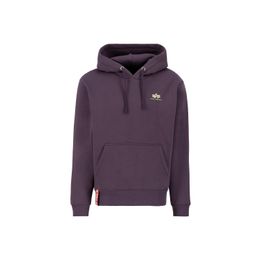 Hoodie Alpha Industries "Basic Hoodie SL", Herren, Gr. XXL, lila (plum), Obermaterial: 80% Baumwolle, 20% Polyester, regular fit, Sweatshirts Hoodie