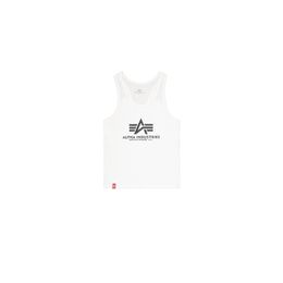 Muscleshirt Alpha Industries "Basic Tank BL BB", Herren, Gr. M, weiß, Obermaterial: 100% Baumwolle, Shirts