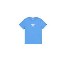 T-Shirt Alpha Industries "Basic T-Shirt ML", Herren, Gr. XXL, blau (mediteranian blau), Obermaterial: 100% Baumwolle, Shirts T-Shirt