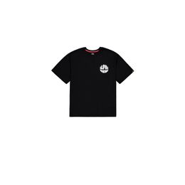 T-Shirt Alpha Industries "Logo Backprint T-Shirt W", Damen, Gr. XS, schwarz, Obermaterial: 100% Baumwolle, Shirts T-Shirt