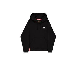 Hoodie Alpha Industries "Basic Hoodie SL", Herren, Gr. XXL, schwarz, Obermaterial: 80% Baumwolle, 20% Polyester, regular fit, Sweatshirts Hoodie