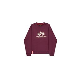 Sweater ALPHA INDUSTRIES "Basic Sweatshirt BL", Herren, Gr. S, schwarz cherry, Obermaterial: 80% Baumwolle, 20% Polyester, regular fit, Sweatshirts Sweater