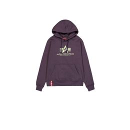 Hoodie Alpha Industries "Basic Hoodie BL", Herren, Gr. S, lila (plum), Obermaterial: 80% Baumwolle, 20% Polyester, regular fit, Sweatshirts Hoodie