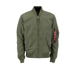 Bomberjacke Alpha Industries "MA-1 TT Light", Herren, Gr. M, grün (dunkelgrün), Obermaterial: 100% Nylon, Futter: 100% Nylon, Jacken
