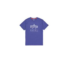 T-Shirt Alpha Industries "Camo Puff Print T-Shirt", Herren, Gr. M, night lila, Obermaterial: 100% Baumwolle, Shirts T-Shirt