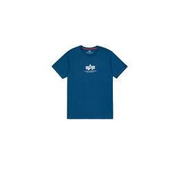 T-Shirt Alpha Industries "Basic T-Shirt ML", Herren, Gr. M, blau (naval blau), Obermaterial: 100% Baumwolle, Shirts T-Shirt