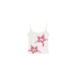 Bershka Top Damen Gr&ouml;&szlig;e S gr&uuml;n / pink / dunkelpink / wei&szlig;