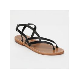 CALANK Leder-Sandalen in Schwarz - 65% | Größe 38 | Damen-sandalen