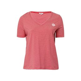 s.Oliver Red Label Plus T-Shirt Damen Gr&ouml;&szlig;e XL rot / wei&szlig;